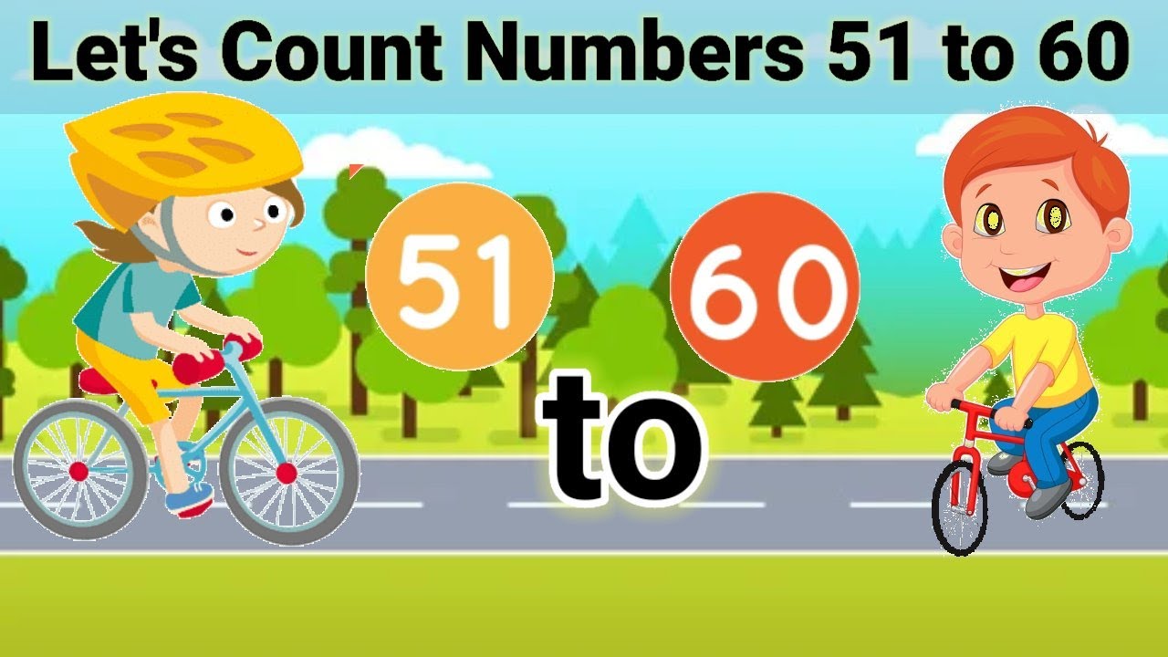 123 for Kids | 51 to 60 counting | Math learning for kids - YouTube
