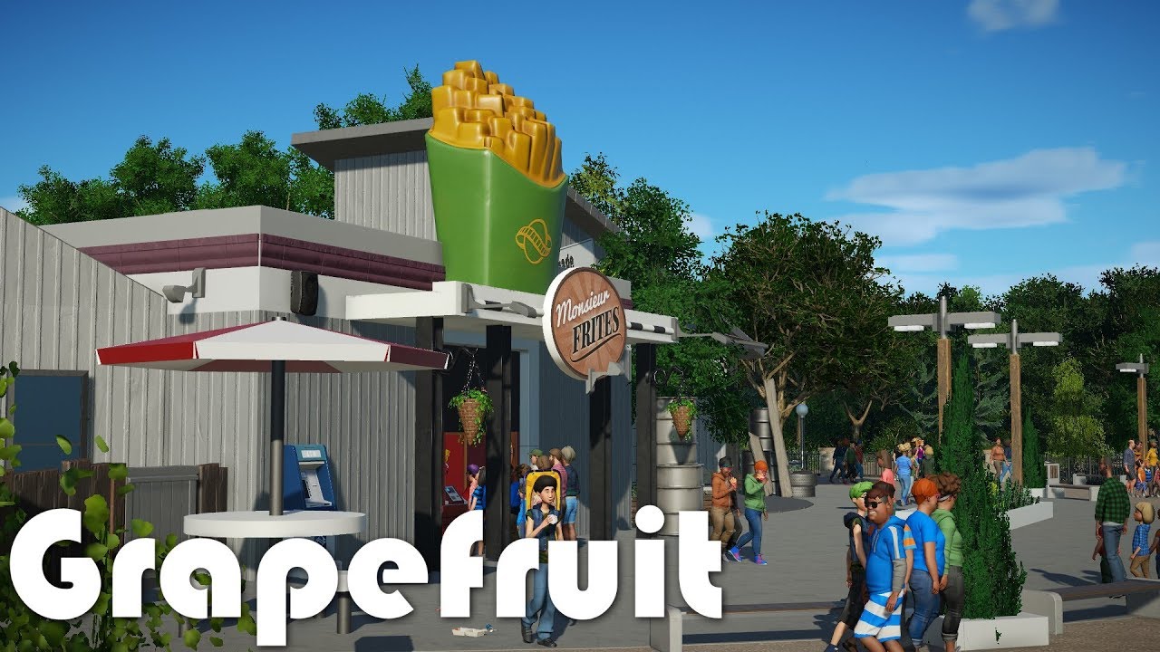 Planet Coaster - Grapefruit (Part 3) - Lighting, Lockers & Lunch - YouTube