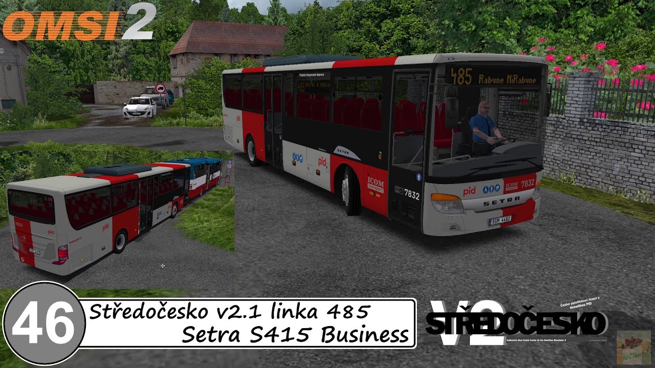 OMSI 2 #46 - Středočesko v2.1 linka 485 - Setra S415 Business - YouTube