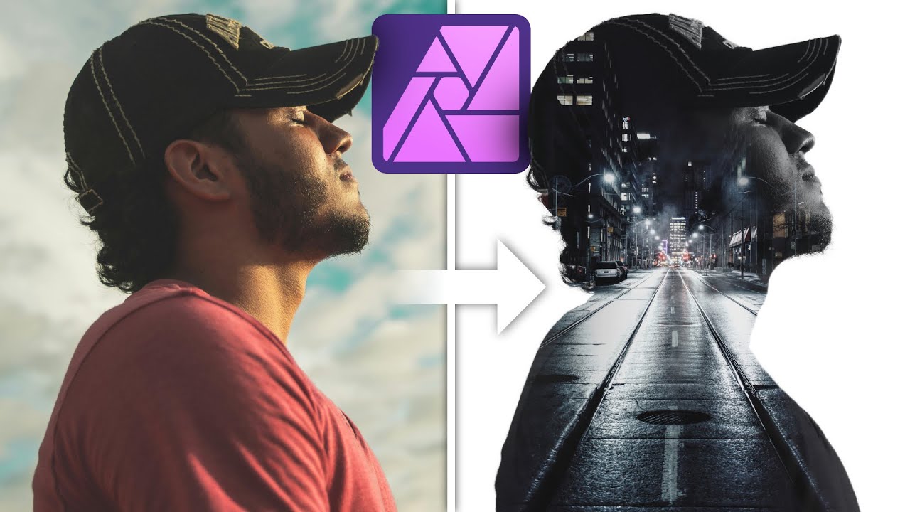 Double Exposure Effekt mit Affinity Photo 2 erstellen | Tutorial - YouTube