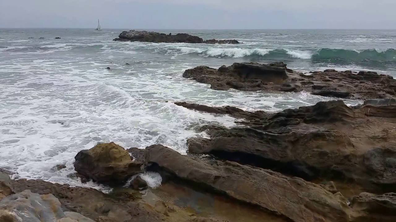 High Tide Ocean Waves in Front of Bird Rock, Laguna Beach...Serenity ...