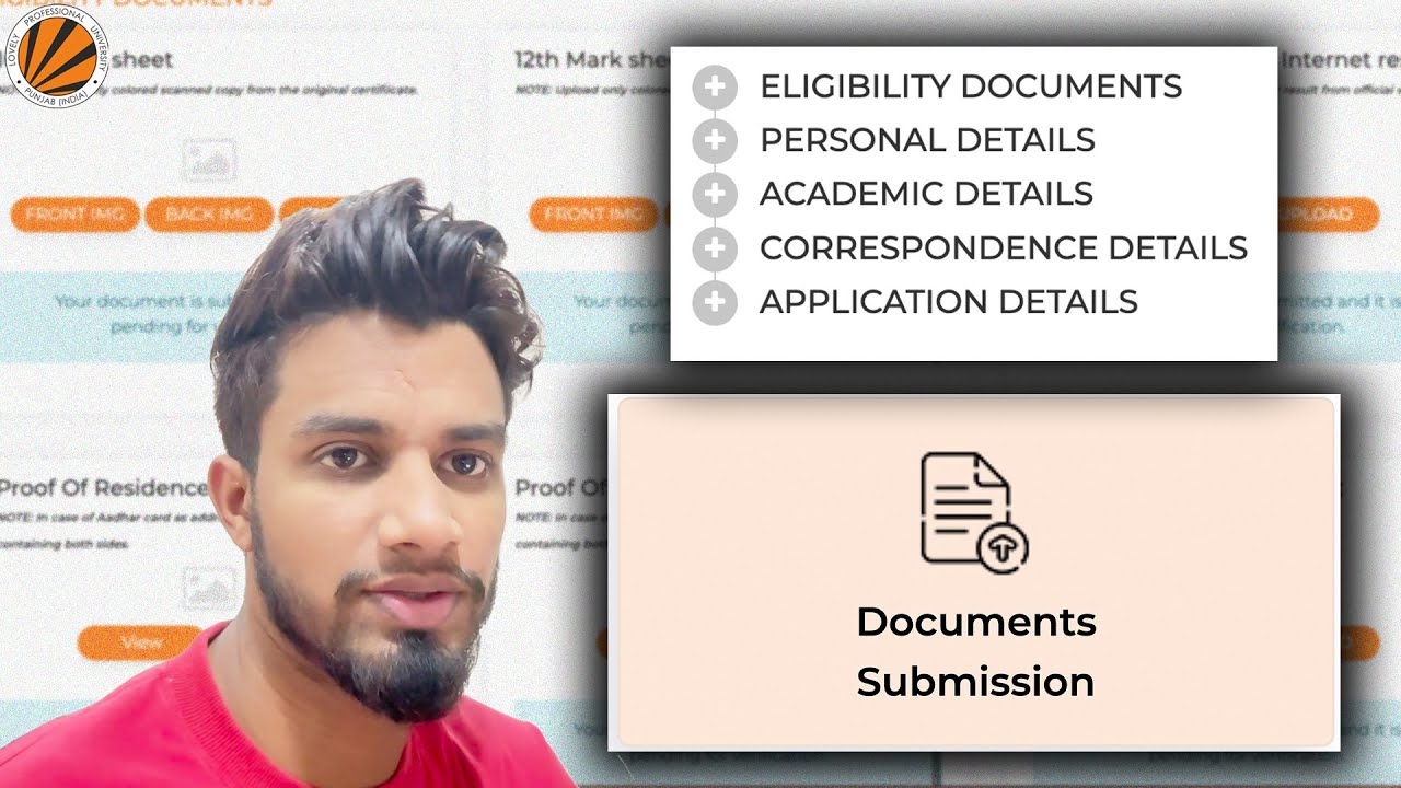 LPU Admission Document Upload | Lovely Professional University - YouTube