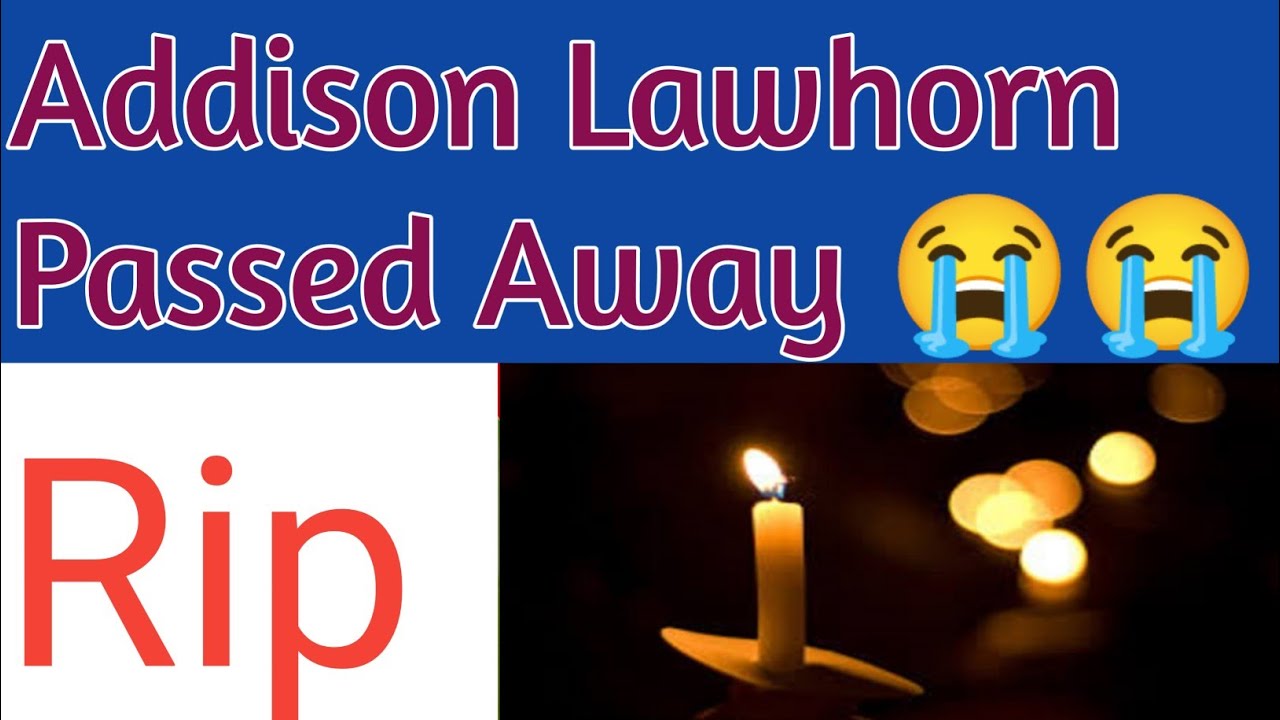 RIP Addison Lawhorn | Addison Lawhorn Death and Obituary LiveNews - YouTube