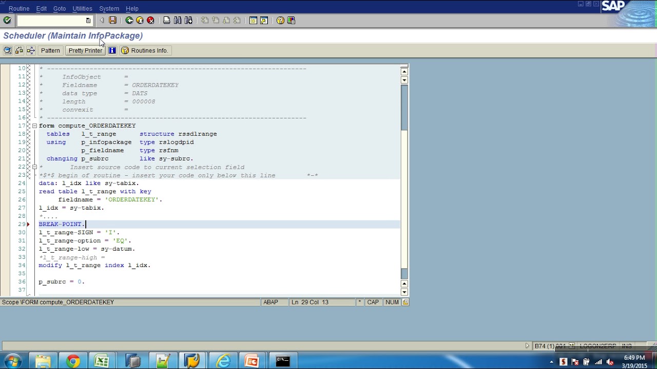 Infopackage Settings Part 2-day 12 - YouTube