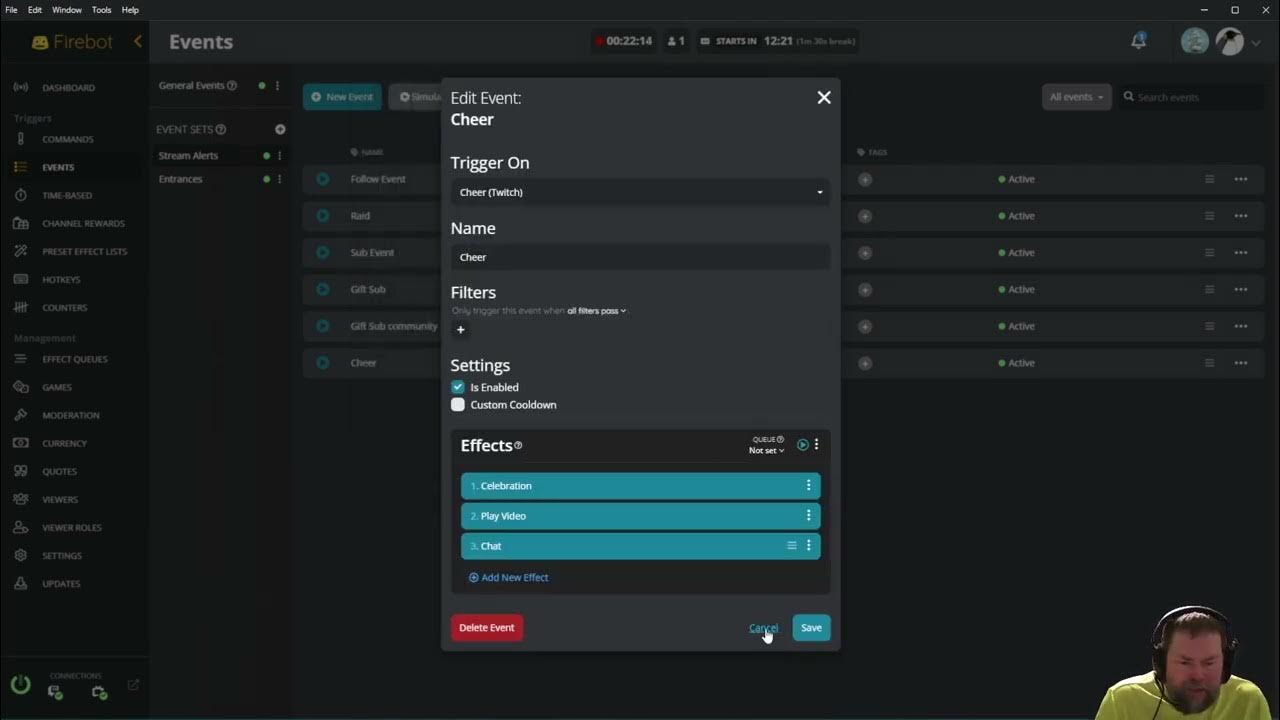 Firebot Tutorials 3 - Cheer Events - YouTube