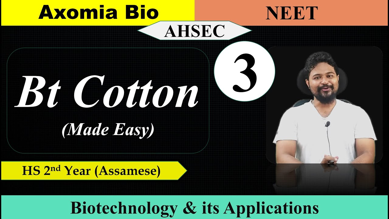 Bt cotton| Biotechnology & its application| HS 2nd Yr| AHSEC| NCERT ...