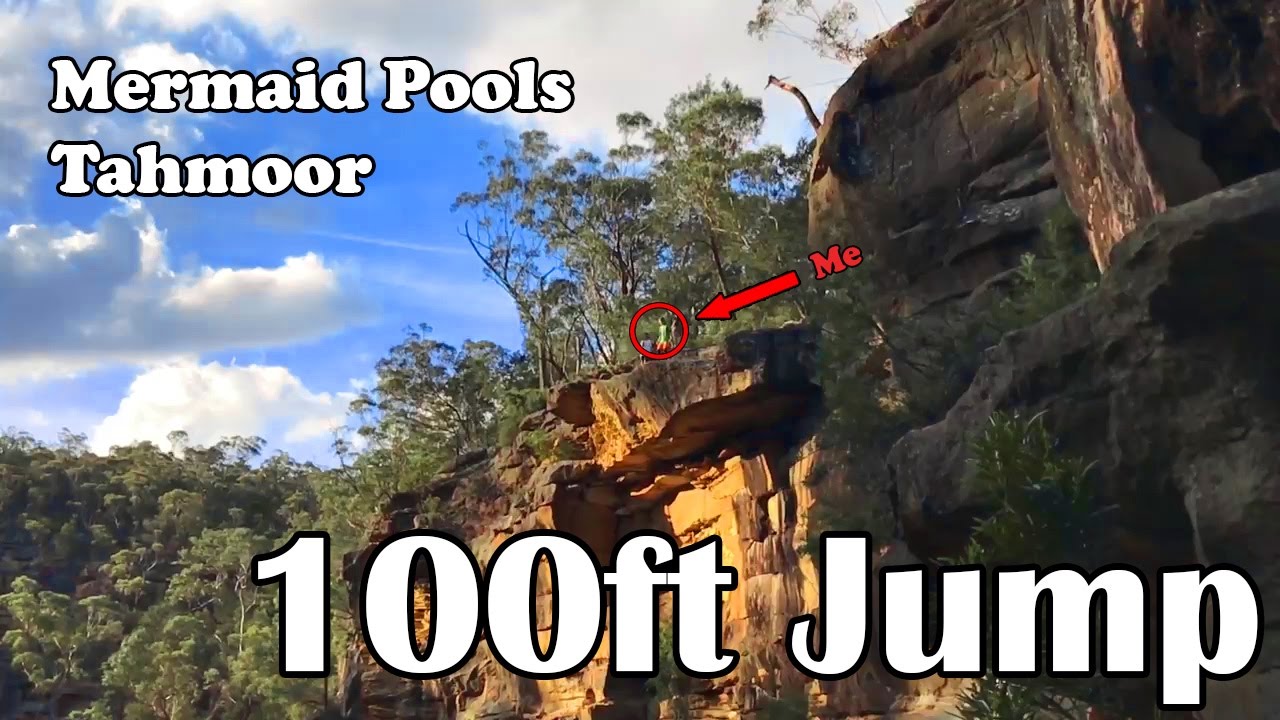 100ft Cliff Jump - Mermaid Pools Tahmoor - YouTube