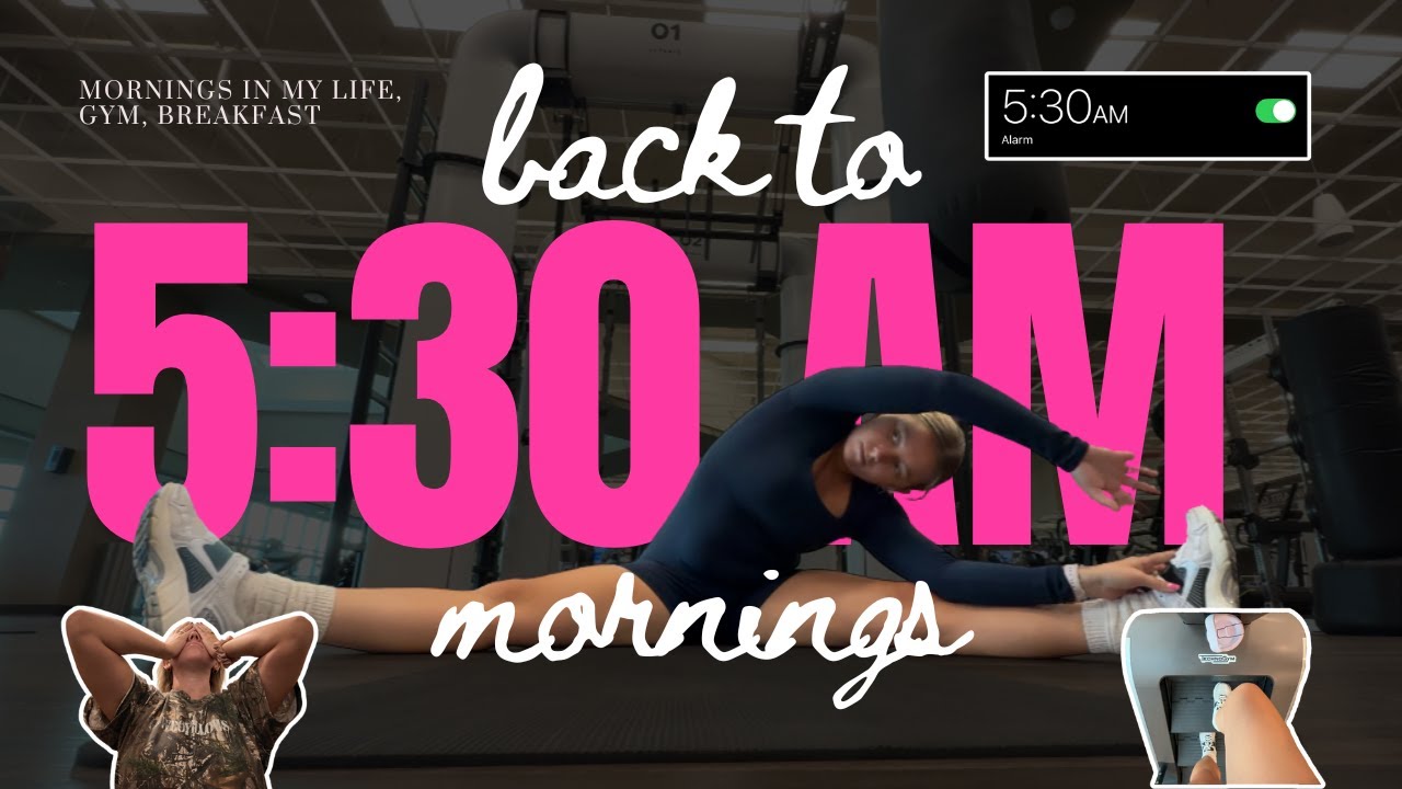 Trying to Wake Up at 5:30AM Again ☀︎ | morning routine + gym workout ...