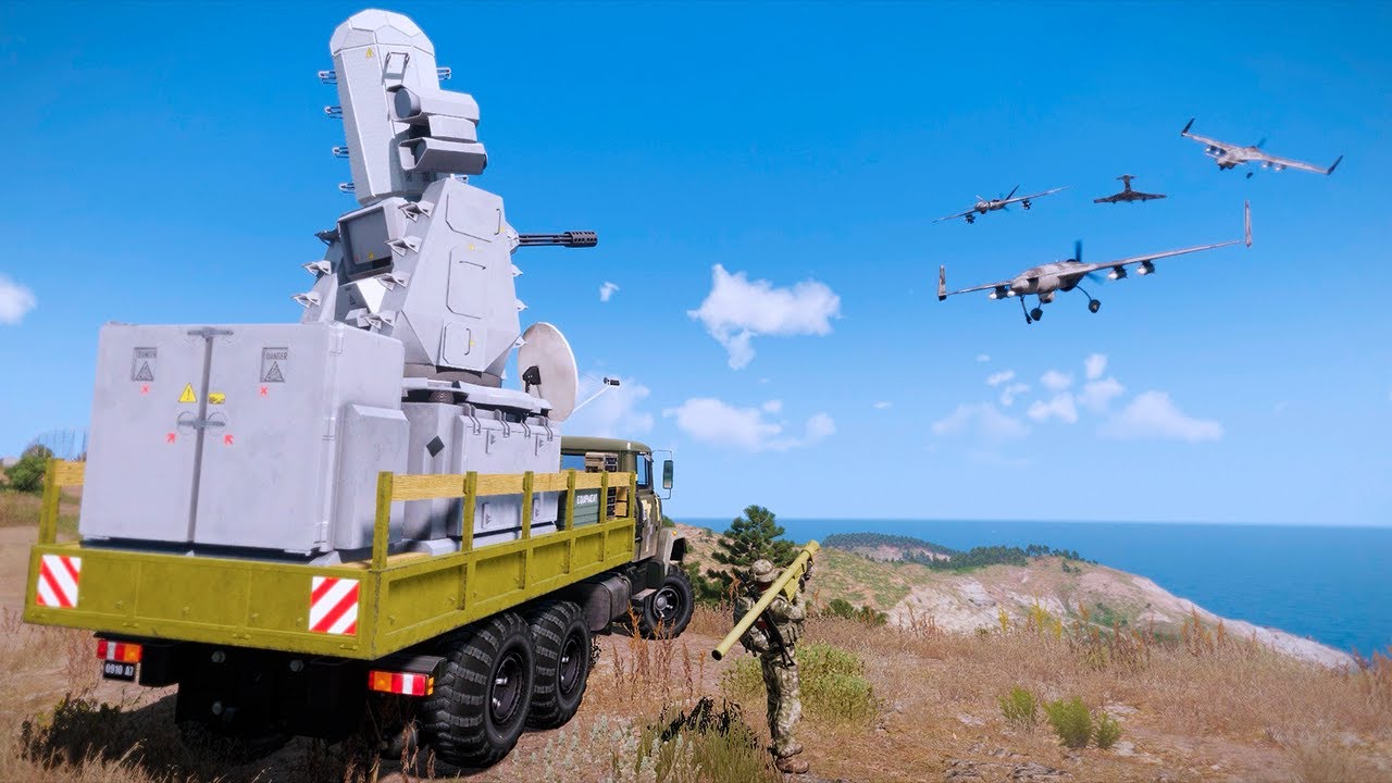 New Ukraine Phalanx CIWS Air Defense System C-RAM stopped massive ...