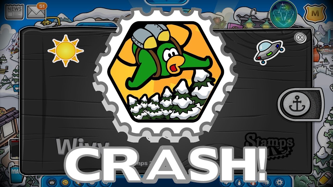 Club Penguin Crash! Stamp (Jet Pack Adventure) - YouTube