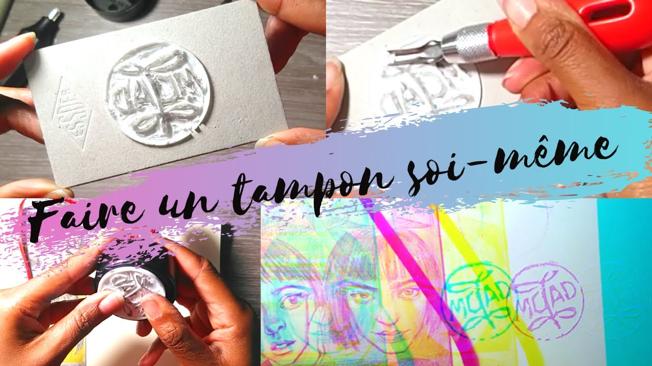 TEST Kit Linogravure Tampon | D.I.Y. Stamps (⁎⚈᷀᷁ ⚈᷀᷁⁎) - YouTube
