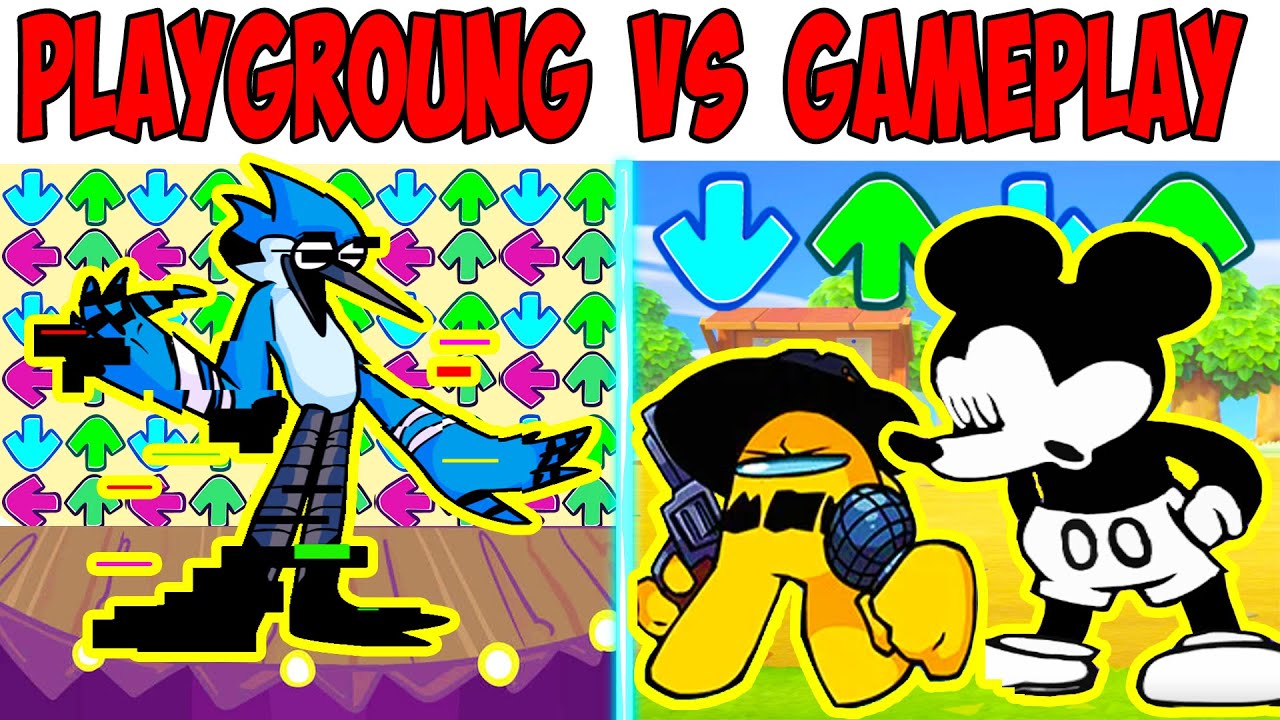FNF Character Test | Gameplay VS Playground | Corrupted Mordecai ...