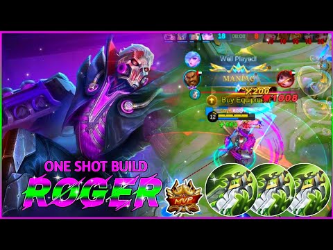 ROGER BEST BUILD 2023 | TOP GLOBAL ROGER GAMEPLAY | MOBILE LEGENDS✓ | MLBB