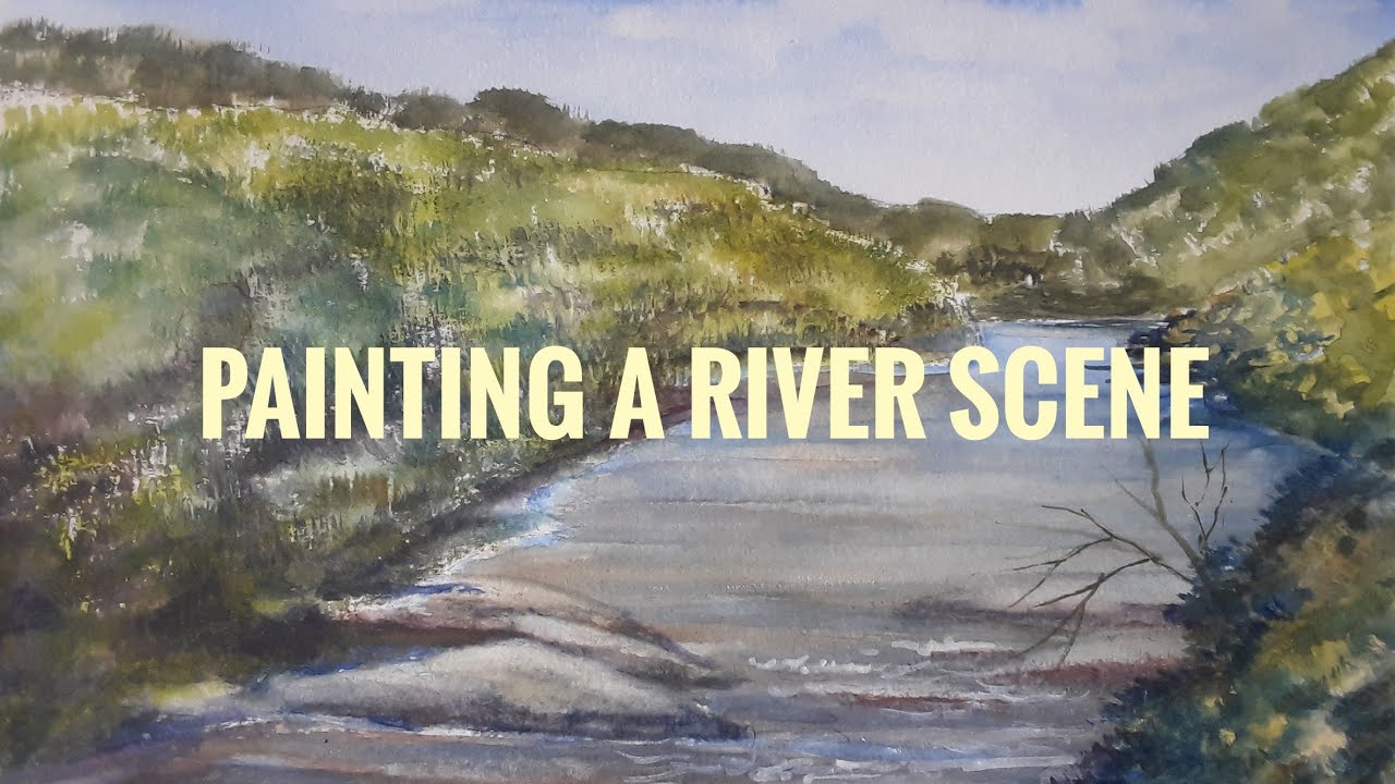 Painting a river scene - YouTube