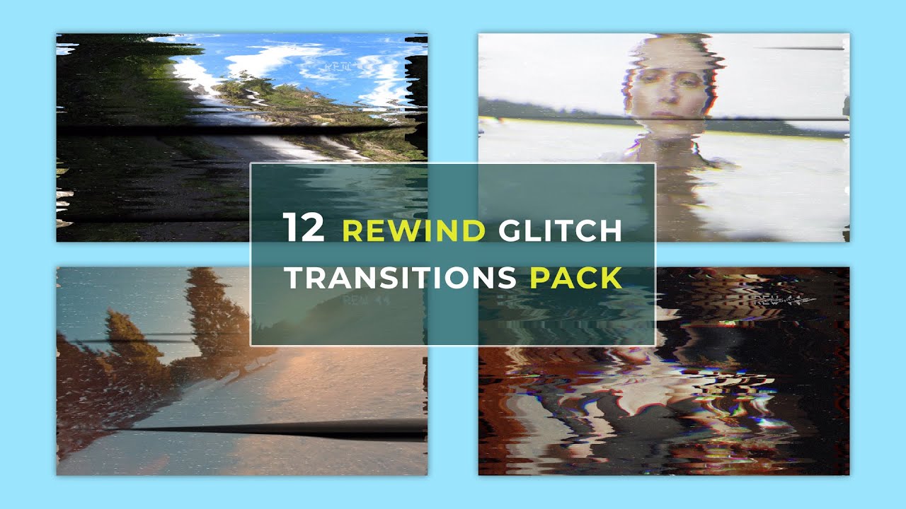 Rewind Glitch Transitions Pack After Effects Template - YouTube