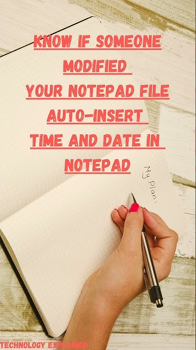 Auto-insert time and date in notepad || #notepadtricks #notepad #shorts - YouTube