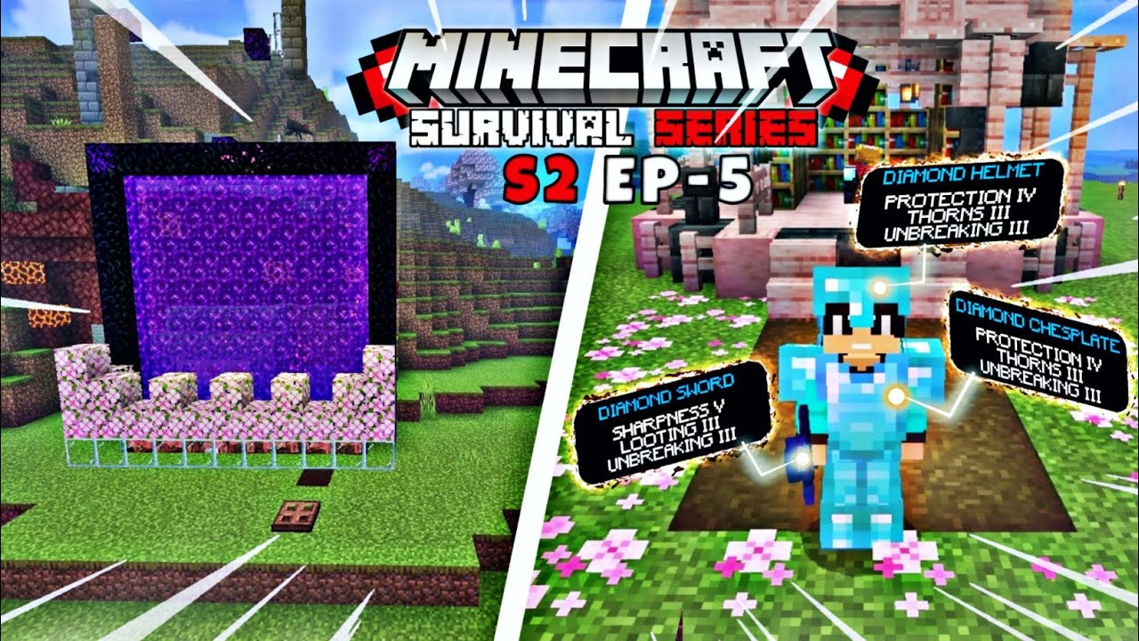 I Made Gold+Xp Farm & Enchanted Diamond Armour | Minecraft Survival ...