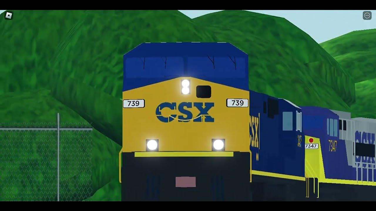 CSX 739 tows a whole bunch of old CSX leaser locomotives! - YouTube