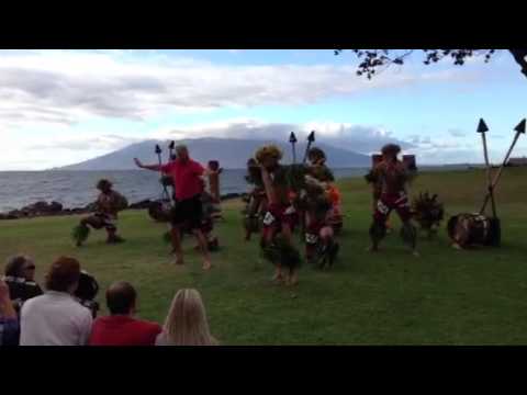 Kane (Male) Hula dancers of Hawaii Hula Company with Live drummers ...