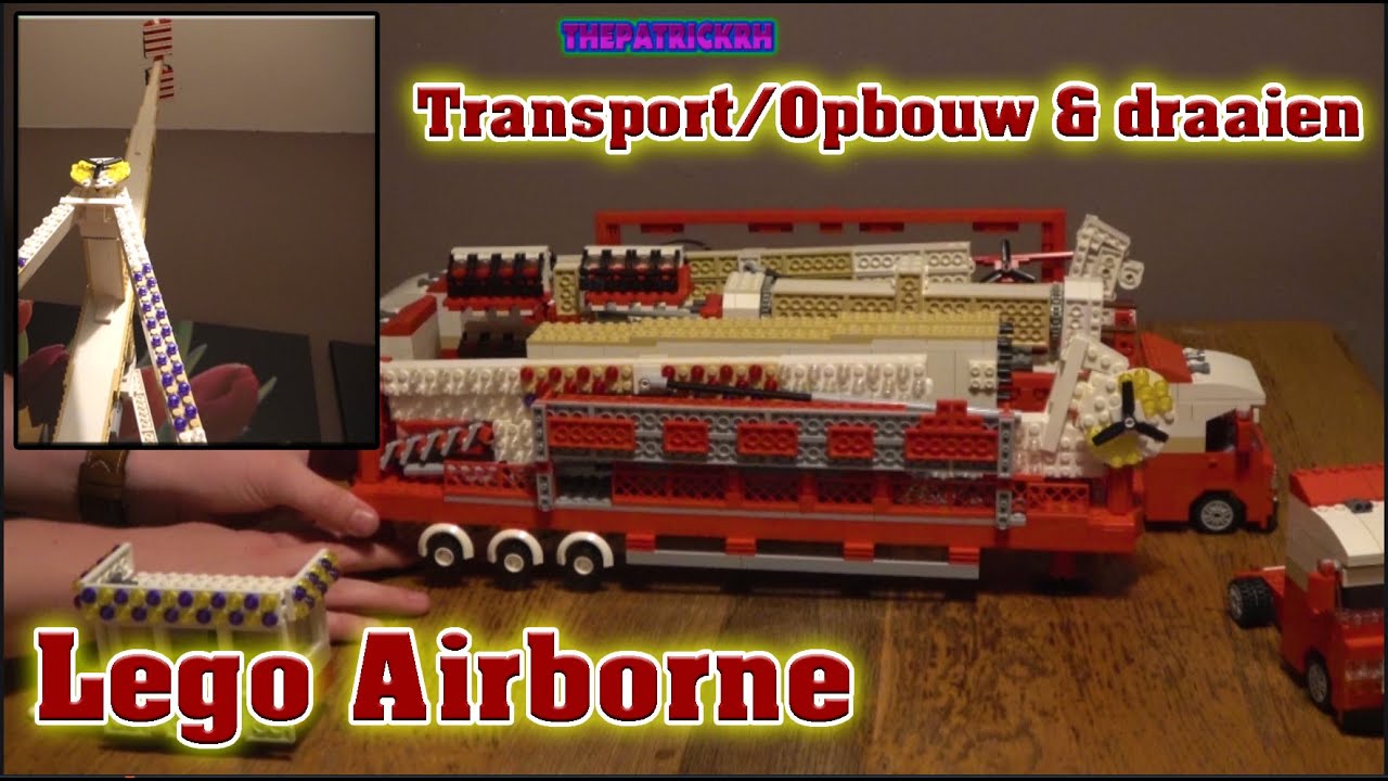 Lego Airborne Transport/Opbouw/draaien - YouTube