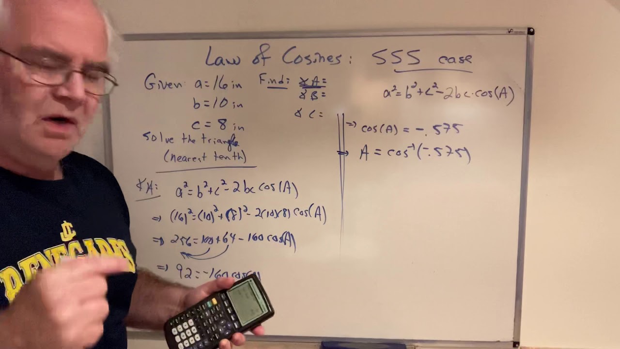 Trig Law of Cosines SSS I - YouTube
