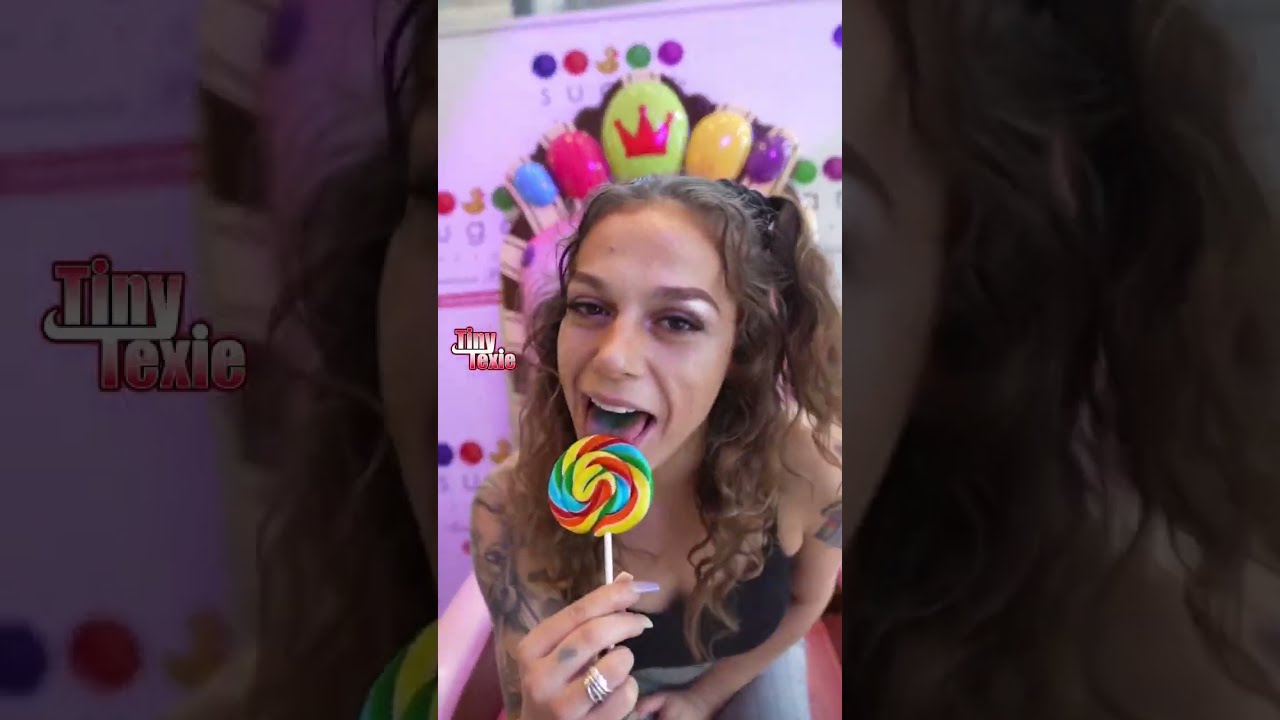 TINY TEXIE ASKS FOR THE BIGGEST LOLLIPOP EVER #TINYTEXIE #CANDY # ...