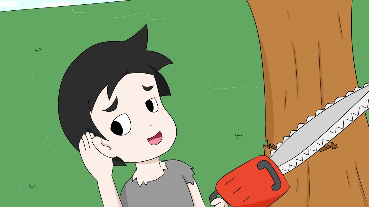Markiplier Animated The Forest Tree cutting incident - YouTube