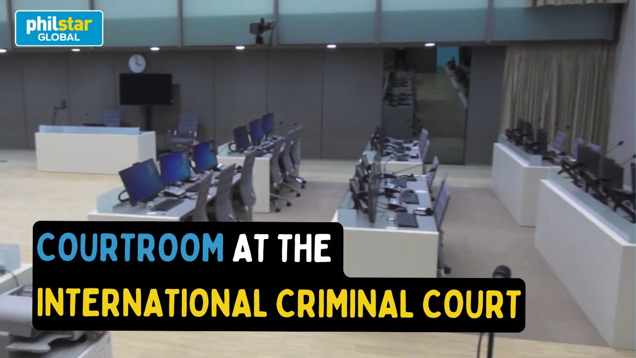 Inside the courtroom of the International Criminal Court at The Hague ...