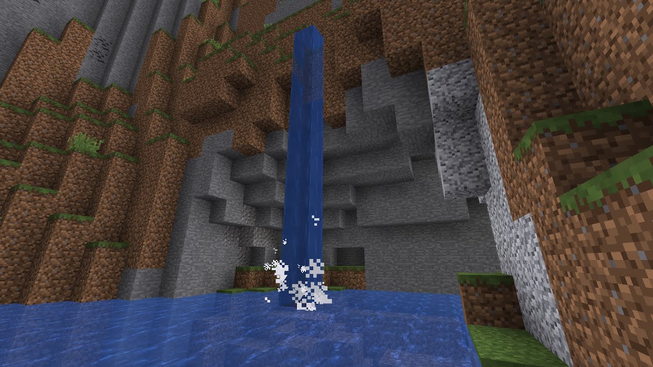 Waterfall particle effects in vanilla Minecraft - YouTube