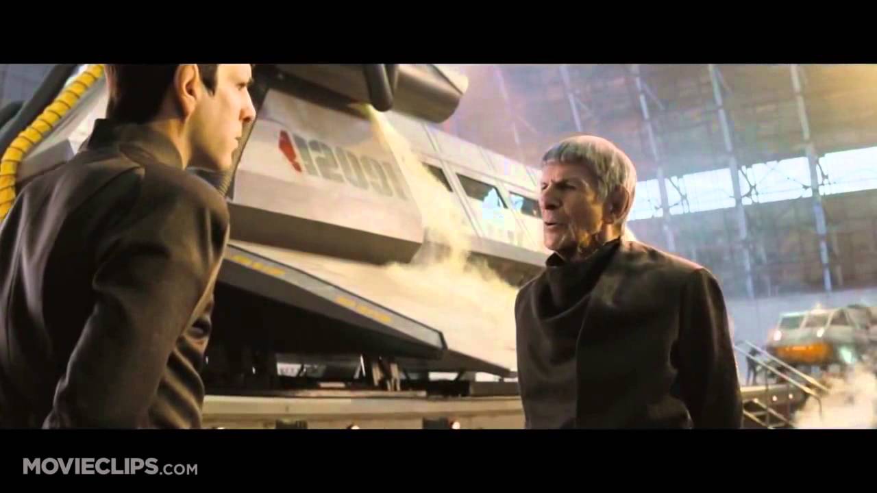 Spock Meets Spock Clip The new Spock on the old Spock, his colleague ...