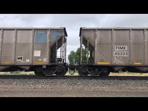 A Honking Southbound BNSF #6045 Loaded Energy Coal Train - YouTube
