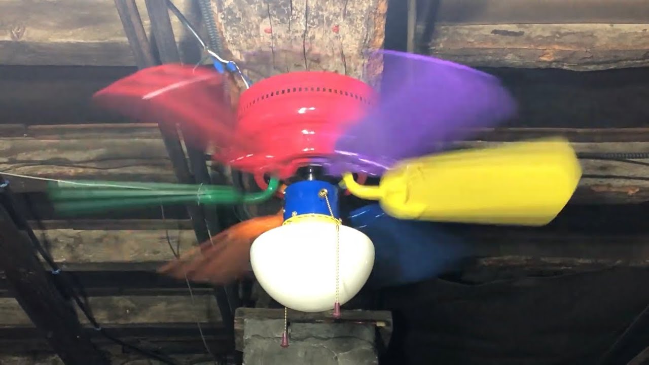 Hometrends Hugger Ceiling Fan 30” (Rainbow)(No Commentary) - YouTube