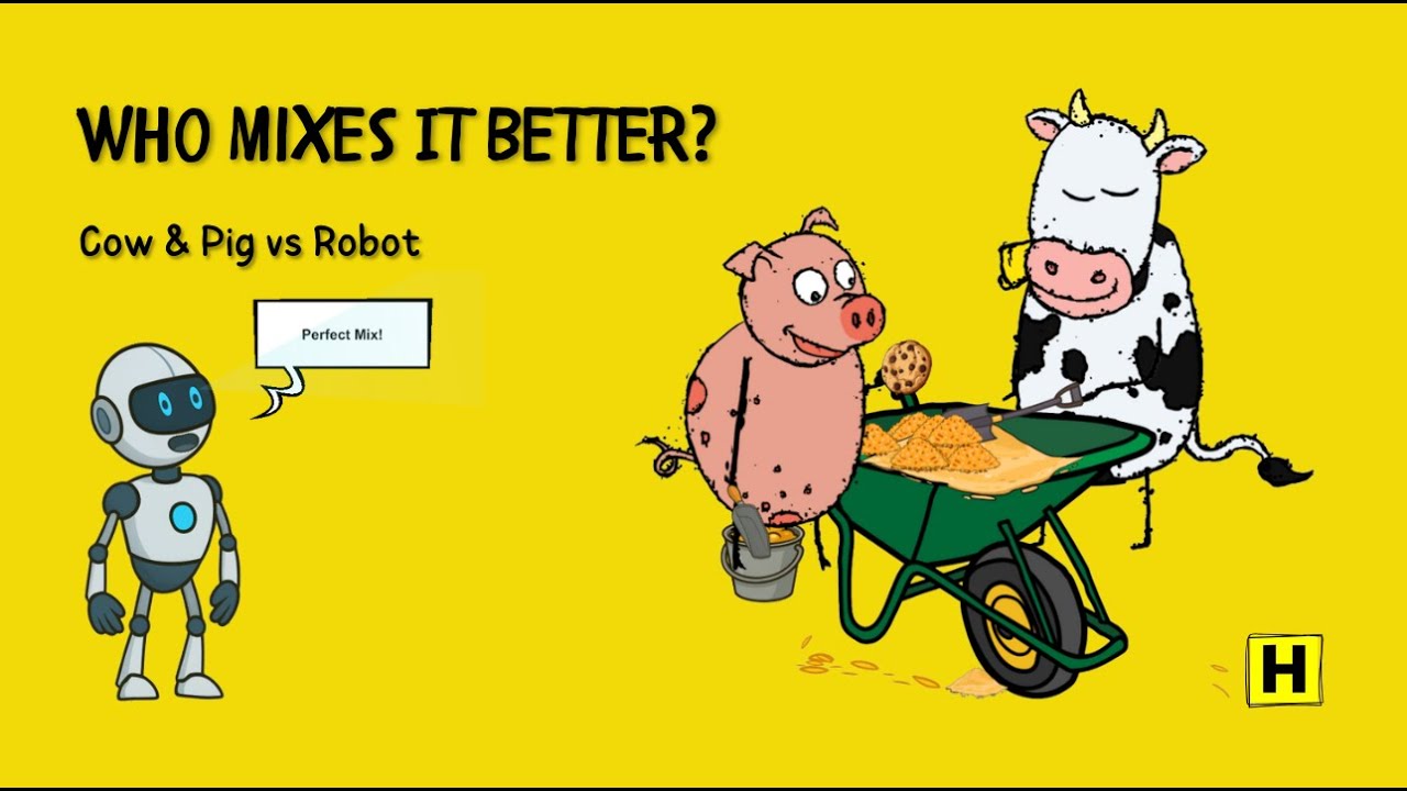 Cow & Pig vs Robot – Who Mixes Feed Better? 🐄🐖🤖 - YouTube
