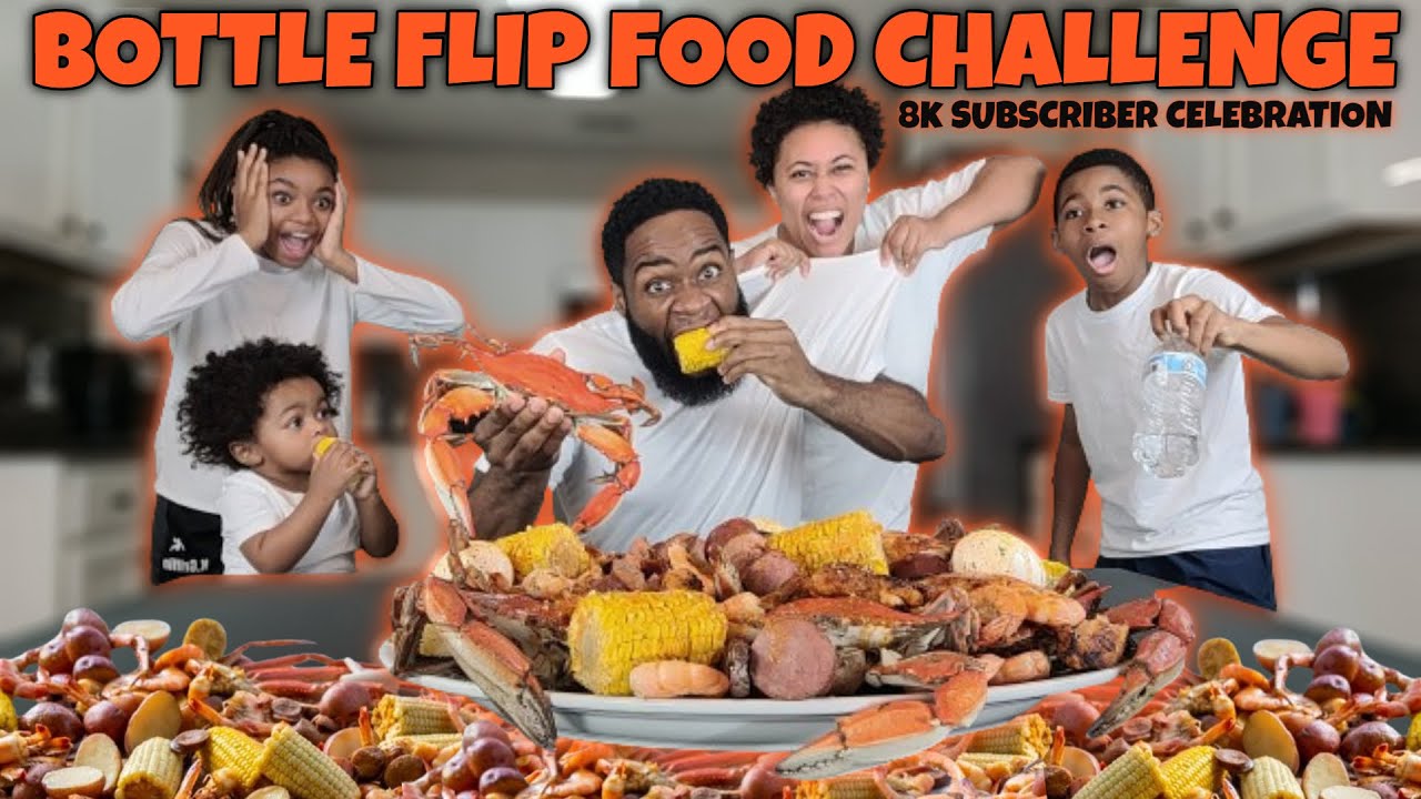 Bottle Flip Food Challenge | 8K Subscriber Celebration!!! - YouTube
