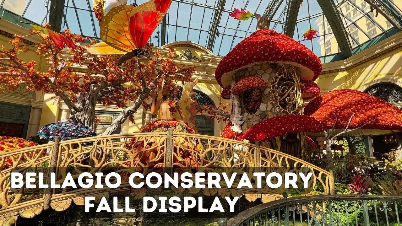 Bellagio's Conservatory Botanical Garden Fall Display Walking Las Vegas ...