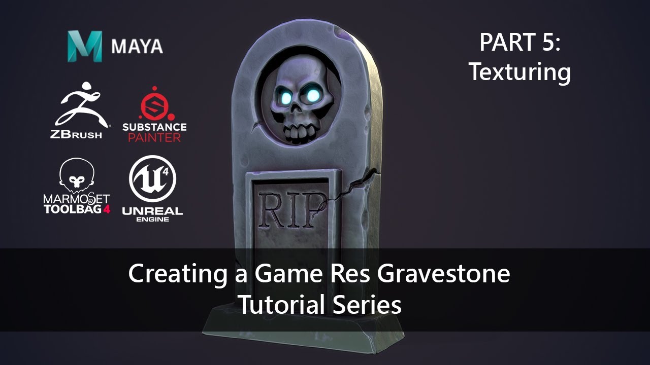 Creating a Game Res Gravestone: Part 5 Texturing - YouTube
