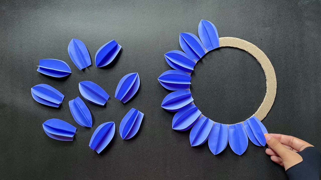 Beautiful paper flowers wall hanging Easy | easy and simple wall ...