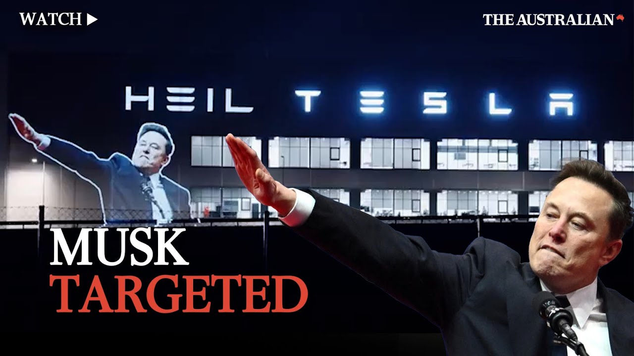 ‘Heil Tesla’: Activists Target Elon Musk in Berlin Protest - YouTube