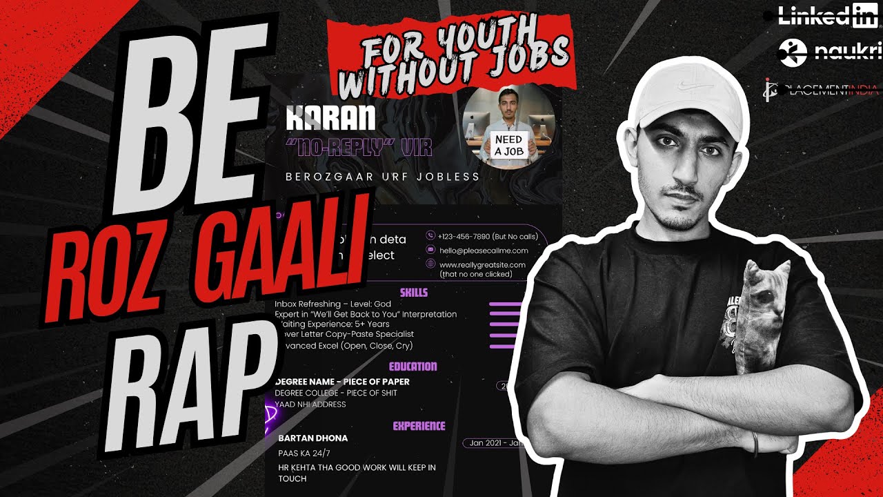 BE ROZ GAALI RAP SONG | @dsent_rapper | Audio Visualizer | Desi HipHop ...