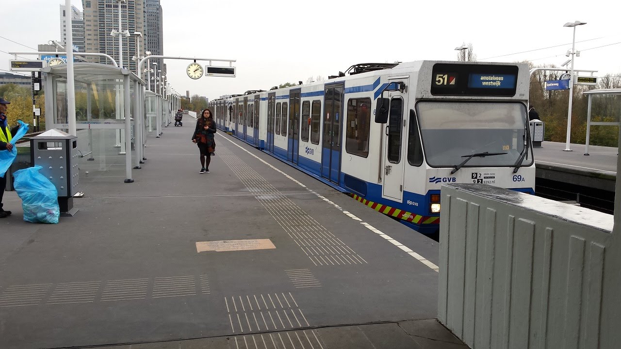 GVB Metro 2*S2 vertrekt op Spaklerweg richting Amstelveen Westwijk ...