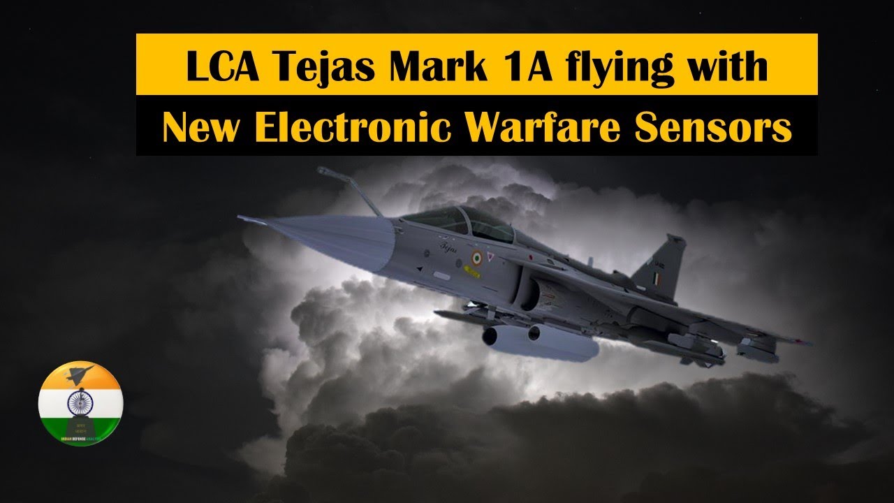 LCA Tejas Mark 1A flying with new electronic warfare sensors #drdo # ...