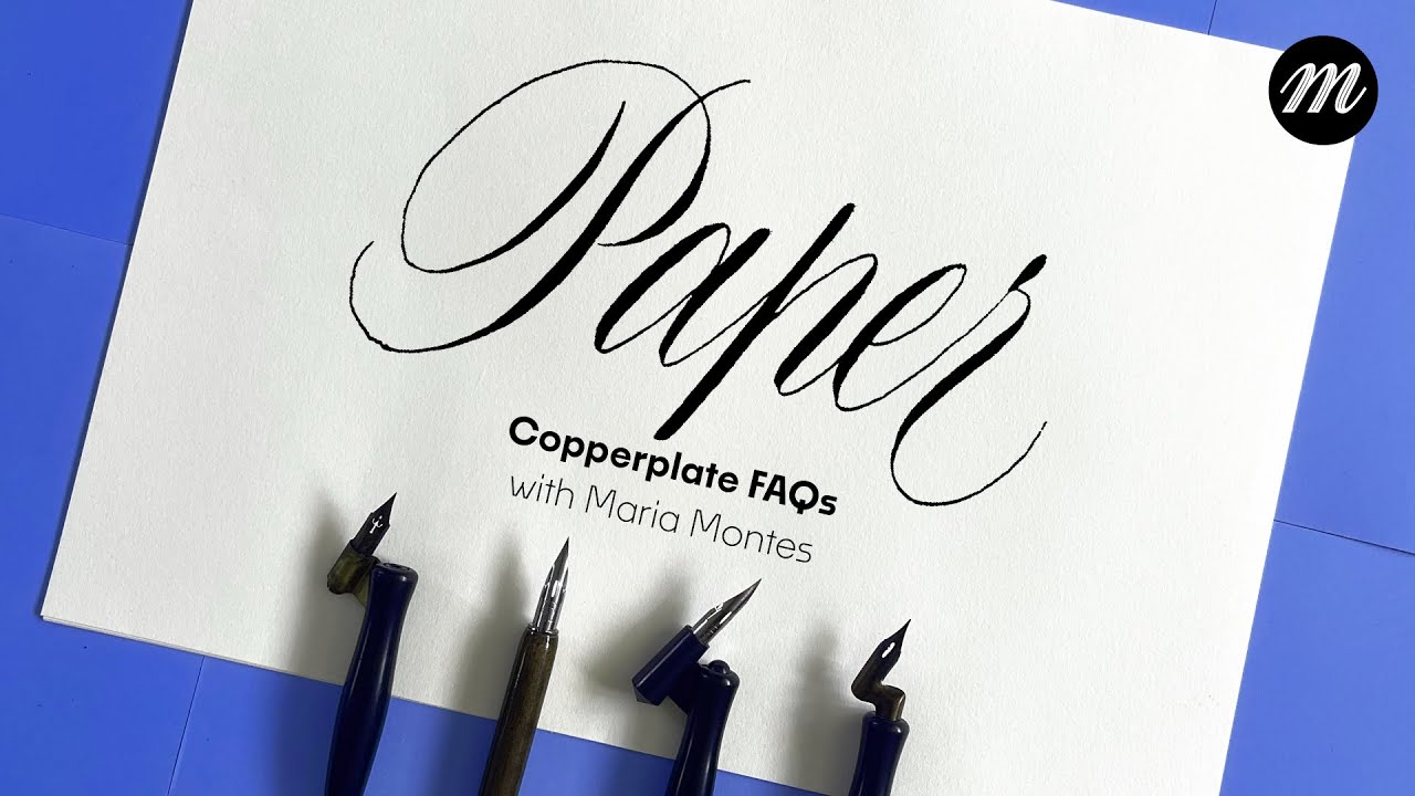 Beginners Copperplate FAQs | Paper (Part 1) - YouTube