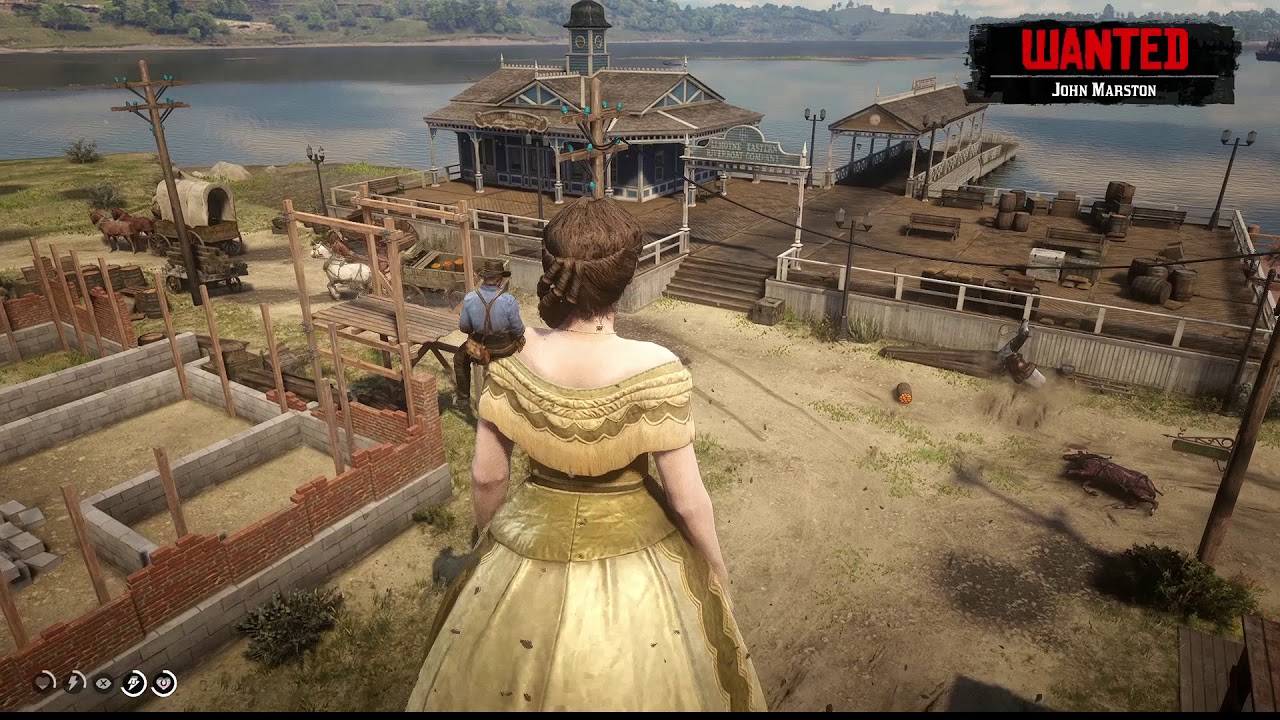 Red Dead Redemption 2 - Riding on a GIANT LADY - YouTube