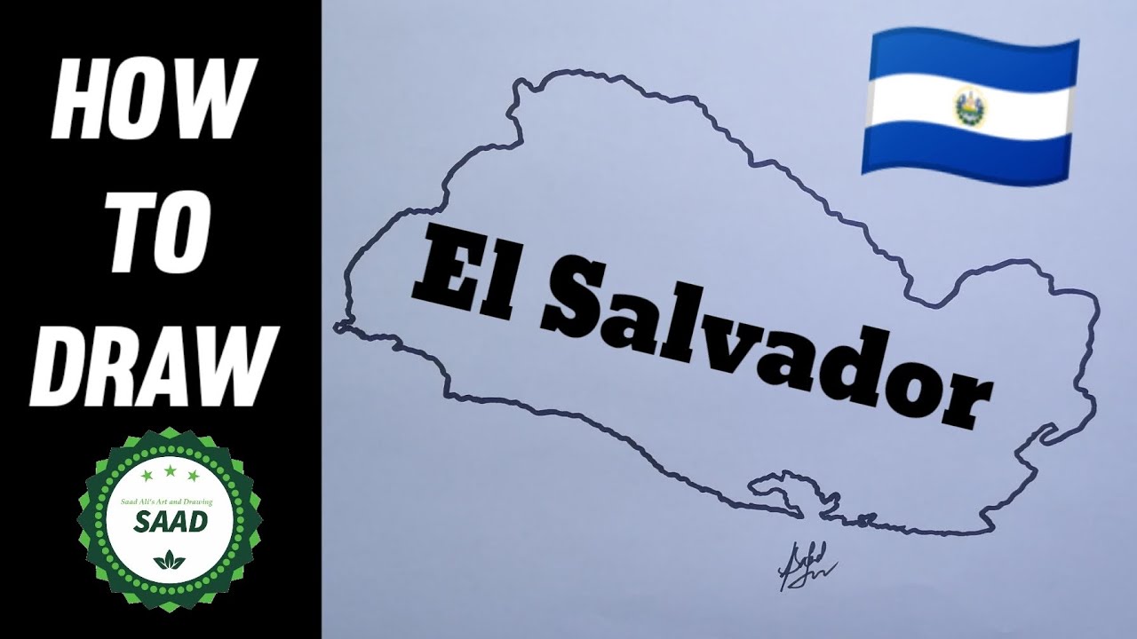 Drawing El Salvador map | easiest way to draw El Salvador map | How to ...