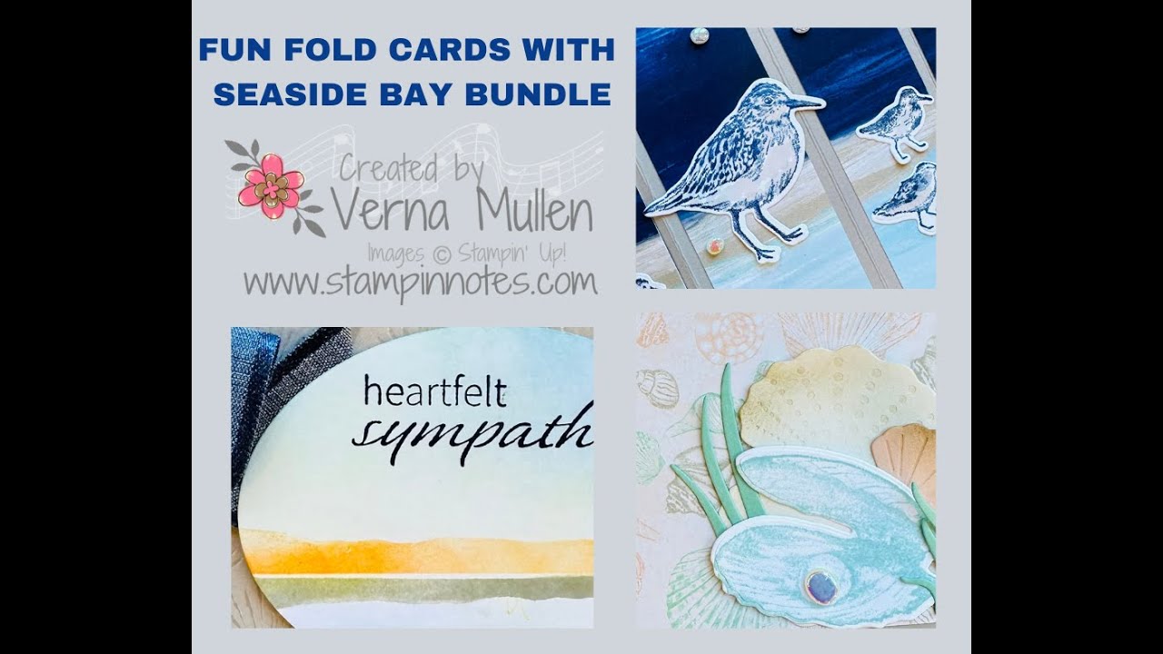 Fun Fold Cards with Seaside Bay Bundle - YouTube