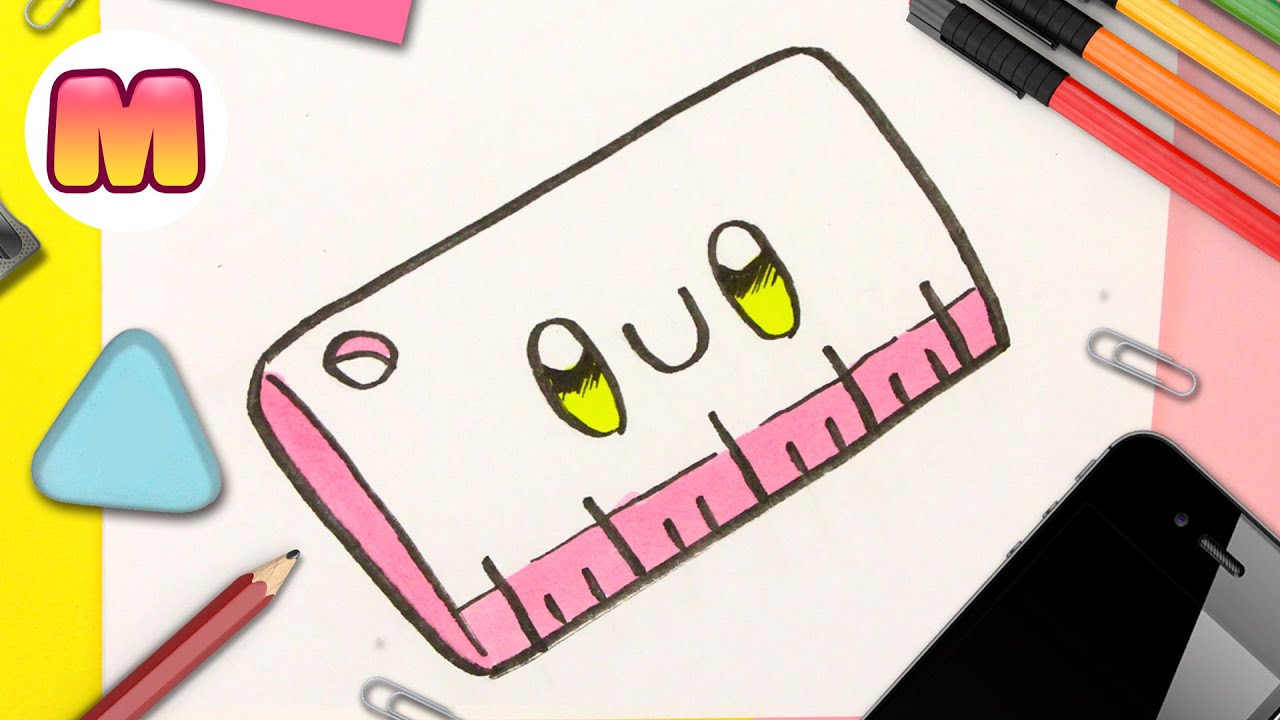COMO DIBUJAR UNA REGLA KAWAII - Dibujos kawaii faciles - COMO DIBUJAR ...