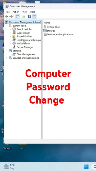 How to change Computer Password #youtubeshorts #passwordchange - YouTube