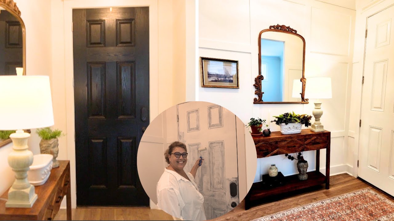 COMPLETE ENTRY HALL TRANSFORMATION// VINTAGE AUTUMN DECOR - YouTube