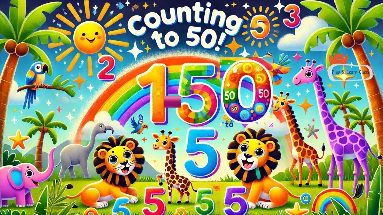 Learn to Count from 1 to 50! 🎉 Fun Counting Song for Kids | # ...