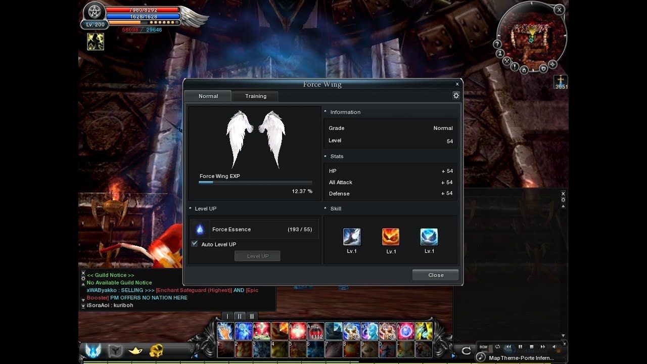 Cabalph Force Wing Upgrade 1 level per minute - YouTube